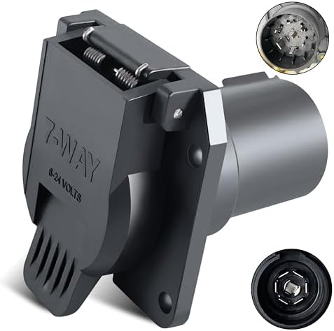 Amazon.com: CXTM 7 Pin Trailer Connector Socket Vehicle-Side 7 Way RV ...