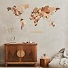Amazon.com: Handiwoo Wooden World Map 3D, Wood World Map Wall Art ...