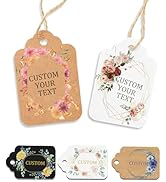 Amazon.com: Custom Gift Tags, Personalized Hang Tags with Your Business ...