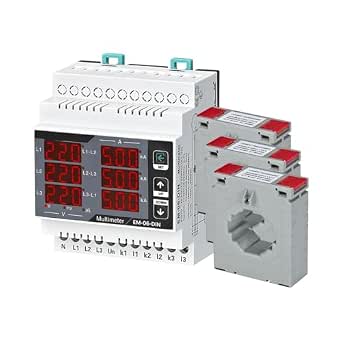 EM-06-DIN Multimeter, Three Phase Volt(L-L),(L-N), Ampere,Frequency ...