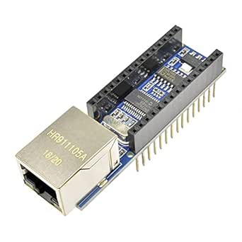 Amazon.com: Nano V3 Ethernet Shield ENC28J60 Microchip HR911105A ...