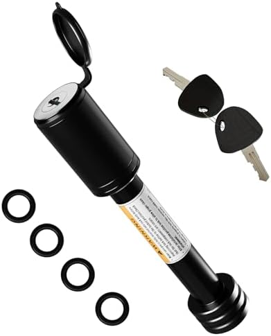 RETRUE Trailer Hitch Receiver Pin Lock - Black, 2 Inch Receiver, 5/8 ...