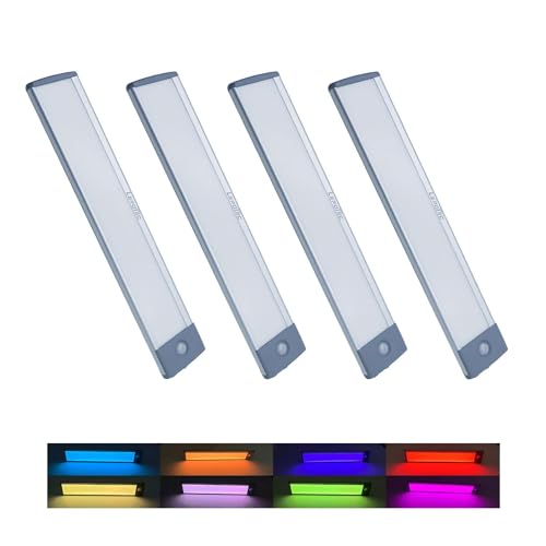 Snapklik.com : 4 Set RGB Magnetic Portable Wall Lights,Rechargeable ...
