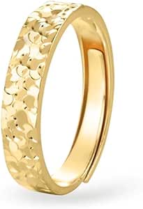 D-POW 925 Sterling Silver Ring with Crushed Ice Texture, Shiny Simple Band Ring Silver Jewelry ...