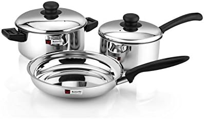 Buy Butterfly Stainless Steel Cookware Set with Sauce Pan, Fry Pan and ...