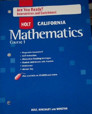 Holt Mathematics California: Are You Ready? Intervention And Enrichment ...