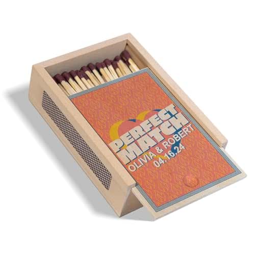 Amazon.com: Personalized Matchbox with Names and Date, Gifts for Couple ...
