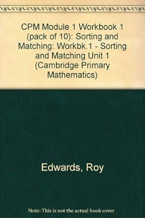 CPM Module 1 Workbook 1 (pack of 10): Sorting and Matching (Cambridge ...