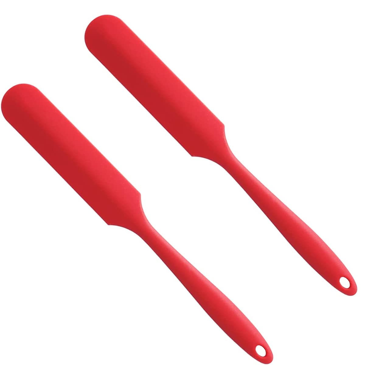 Buy FS COOL 2 Pieces Long Handle Silicone Spatulas, Non-Stick Rubber ...