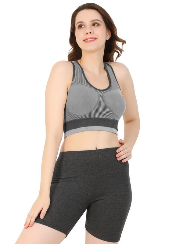 Buy Bwings Women Super Combed Cotton Sport Bra, Anti Bacterial Lightly ...