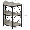 Amazon.com: Tribesigns Half Round End Table for Living Room, 3-Tier ...