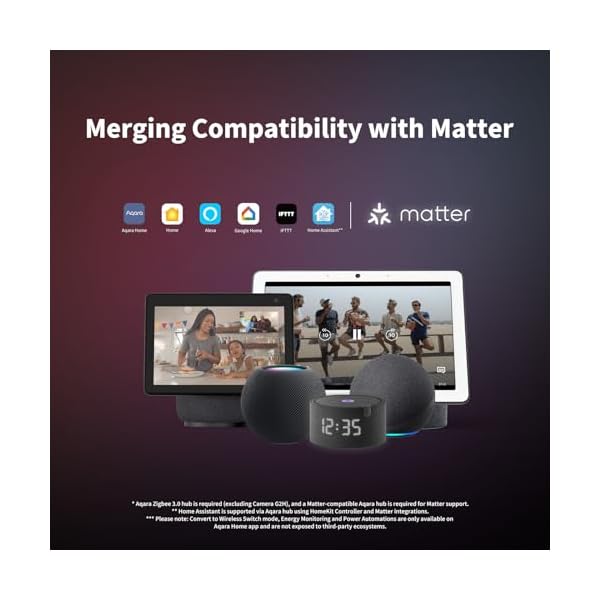 Aqara Dual Relay Module T2 with Matter, Requires Aqara Zigbee 3.0 HUB ...