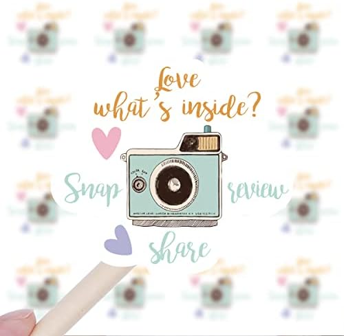 Amazon.com: 400 PCS Camera Stickers for Business,Snap Share Review ...