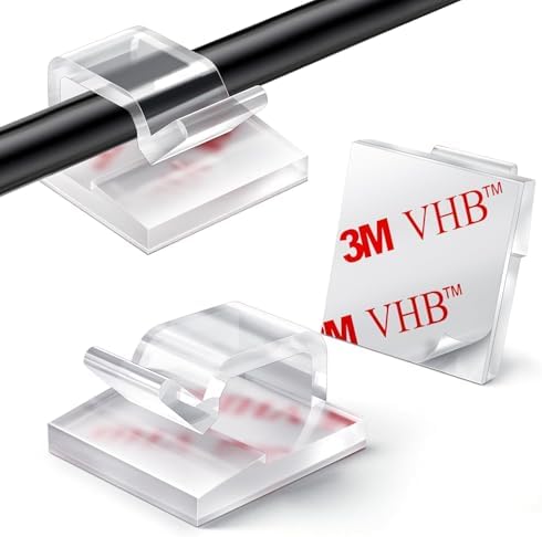 40PCS Cable Clips, MOXWARE Small Wire Clips Adhesive Cable Hooks Cord ...