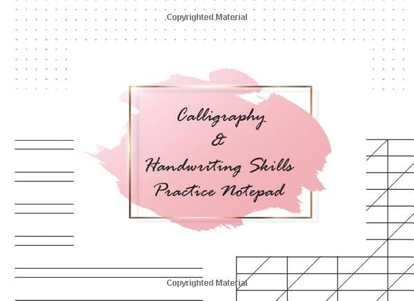 Calligraphy & Handwriting Skills Practice Notepad: Slant Angle Lined ...