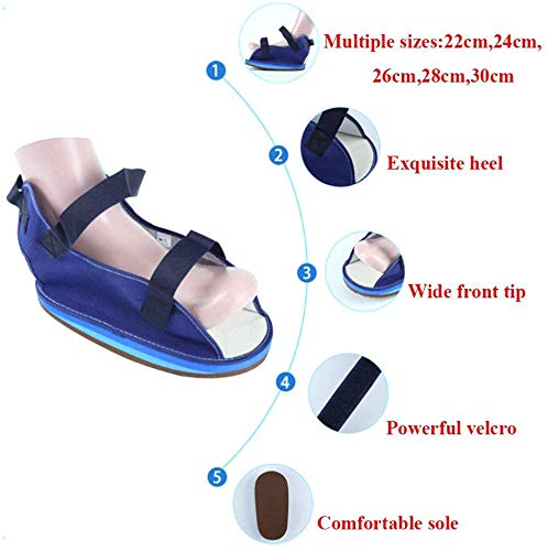 QAZXCV Post-Op Surgery Canvas Rocker Bottom Cast Shoe Post-Op Shoe Cast ...
