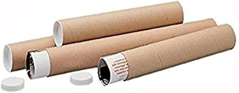 10 x A0 Quality Postal Tubes Poster 885mm x 50mm Rolls + END CAPS ...