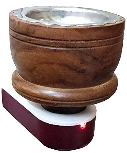Combo of Wooden Kapoordani Electric Incense Burner and 50gm Camphor ...
