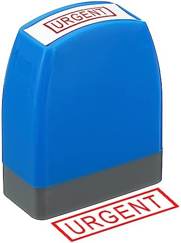 Amazon.com : PATIKIL Urgent Stamp Self Inking, Red Ink Office Stamps ...