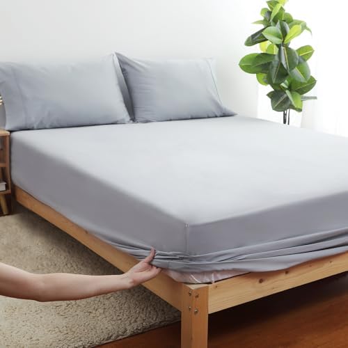 Amazon.com: King Size Fitted Sheet Only White, 100% Egyptian Cotton 600 ...