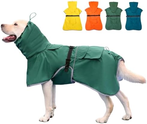 Amazon.com : KOOGAL Waterproof Dog Raincoat Hooded Slicker Poncho ...