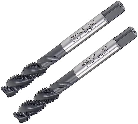 TA-VIGOR M8 x 1.25mm Spiral Flute Thread Tap, Metric Machine Threading ...