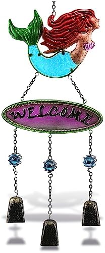 Amazon.com : CoTa Global Mermaid Wind Chime - Handmade Glass and Metal ...
