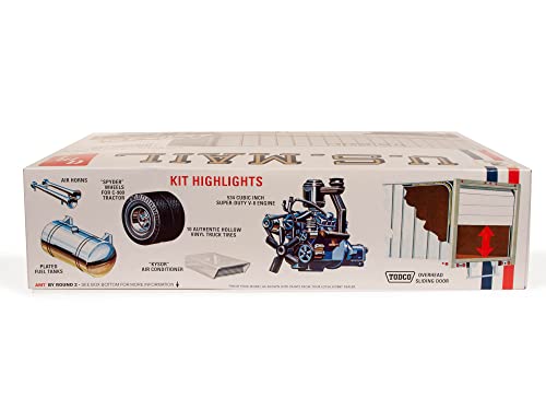 AMT Ford C600 US Mail Truck w/USPS Trailer 1:25 Scale Model Kit - Scale ...