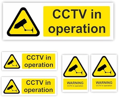 CCTV Stickers For Commercial and Domestic Use 5-PACK Security Signs for ...