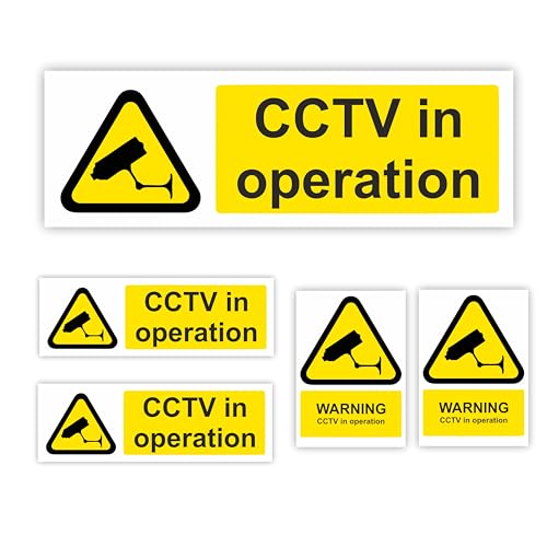 CCTV Stickers For Commercial and Domestic Use 5-PACK Security Signs for ...