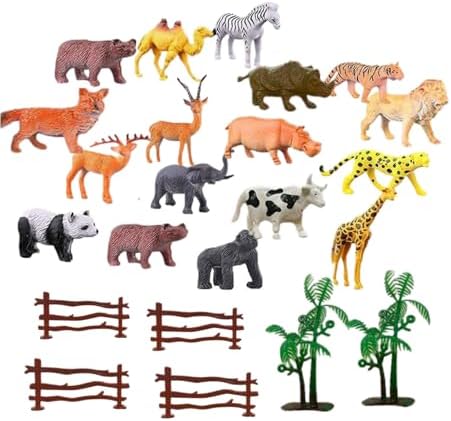 Buy GRAPHENE Animal Figure Toy Set of 17 Pcs|Farm & Jungle Animal ...