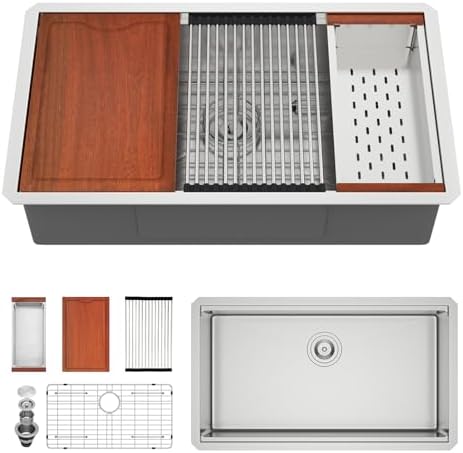 Kichae 12“ Deep Laundry Sink Undermount - 24 Inch Laundry Sink ...
