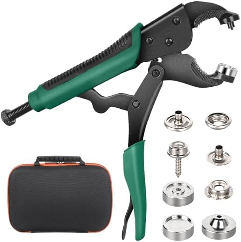 Amazon.com: Heavy Duty Snap Fastener Tool kit, Punching Function, Snap ...