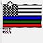 Amazon.com : Thin Red Blue Line Flag 3x5 Police Fire American Flag ...