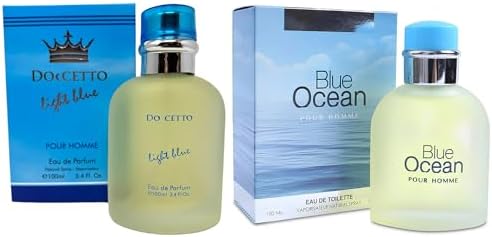 Amazon.com : AFLUXE Men's Cologne Blue Ocean&Docetto Light Blue Combo ...