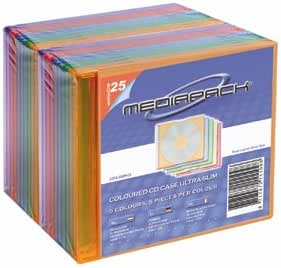 Mediapack CD-Box, Slim, 5 x 5 Farben, 25 Stück: Amazon.de