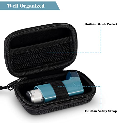 MEDMAX Asthma Inhaler Case, Hard Shell Protective Travel Carrying Case ...