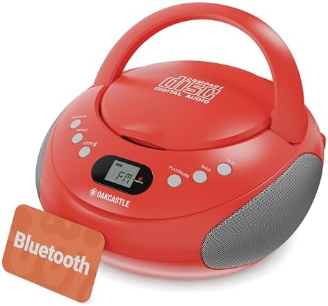 Portable Bluetooth CD Boombox with FM radio | CD, CD-R, CD-RW | 30 ...