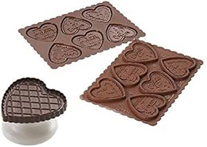 Silikomart 199058 - Set di stampi per Biscotti a Forma di Cuore, 1 tagliapasta e 1 Stampo ...