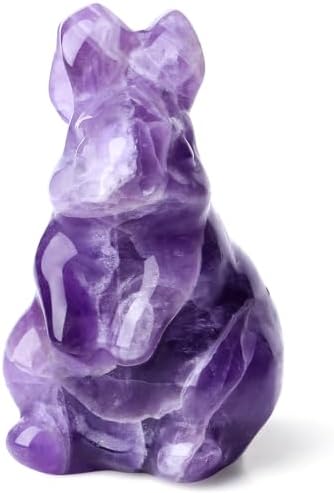 Amazon.com: QINJIEJIE 2" Easter Decorations Amethyst Bunny Decor ...