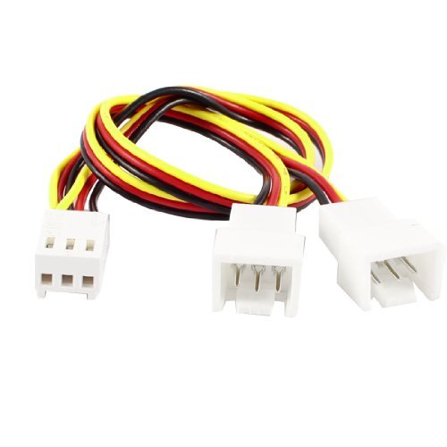 PRAV® 3 Pins to 2 x 3 Pins PC Fan Connector Adapter Cable Cord Y ...
