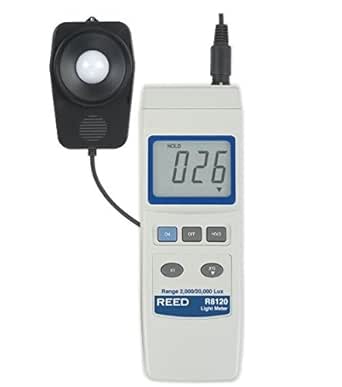 Amazon.com: REED Instruments R8120-NIST LIGHT METER, 20,000 LUX W/NIST ...