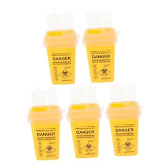 CALLARON 5pcs Yellow Sharps Disposal Box for Home and Salon Multi-use ...