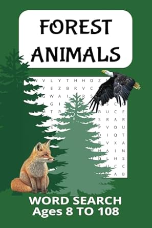 Forest Animals Word Search Puzzle Book: Word Searches with Easy to Read ...