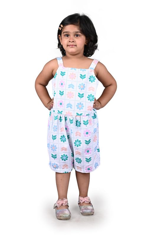 Goofy Styles Floral Print Knee Length co-ord Set for Baby Girls Blue ...