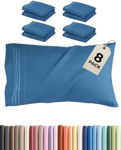 Amazon.com: Queen Pillow Cases Set of 8 - Ultra Soft Hotel Quality ...