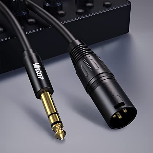 Snapklik.com : 1/4 Inch TRS To XLR Male Cable, Balanced 6.35mm Quarter ...