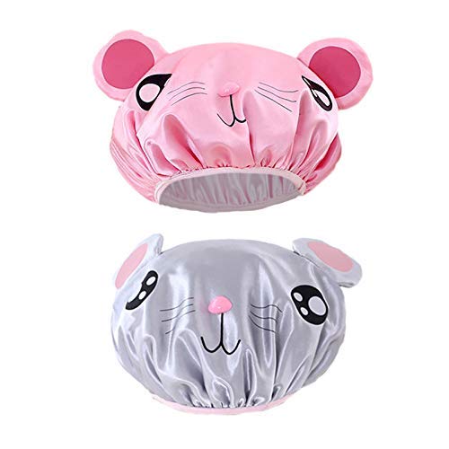 Amazon.com: 2 PCS Kids Shower Cap, Funny Cute Cartoon Bath Hat ...