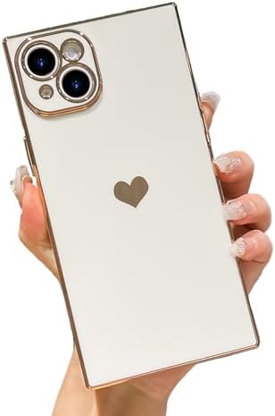 Amazon.com: Jmltech for Square iPhone 15 Plus Case Cute Mirror Square ...