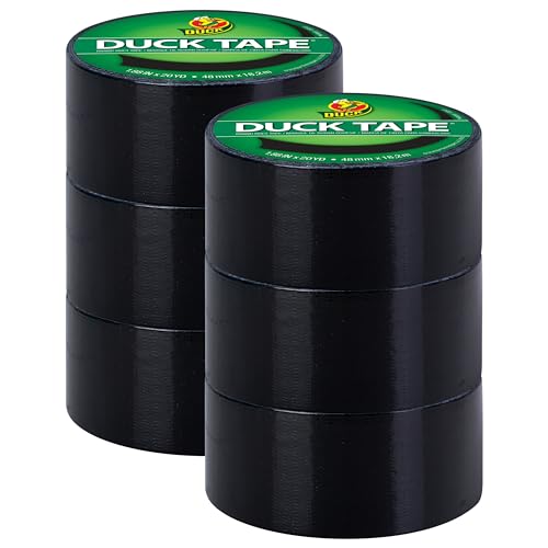 Snapklik.com : Duck Brand Duck Color Duct Tape, 6-Roll, Black